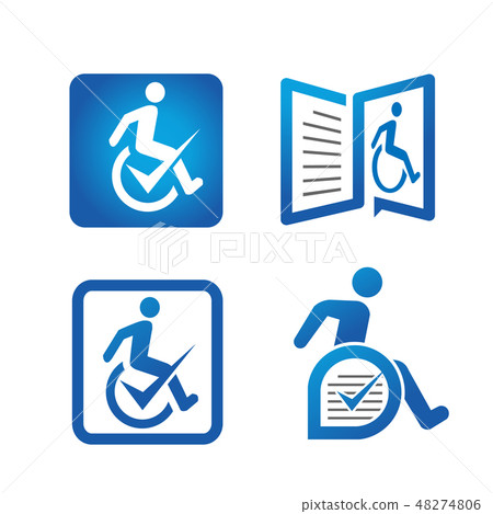 modern concept of Disable care concept logo - Stock Illustration ...