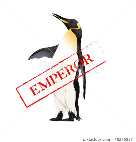 Emperor penguins with slogan - Stock Illustration [48276857] - PIXTA