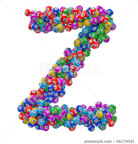 Alphabet letter Z from lottery balls. 3D rendering - Stock Illustration ...