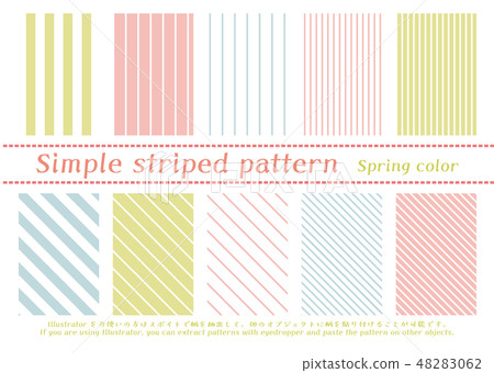 Simple stripe pattern - Stock Illustration [48283062] - PIXTA
