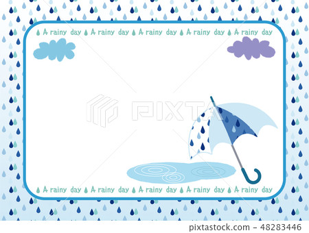 Rainy day 11 (frame) - Stock Illustration [48283446] - PIXTA