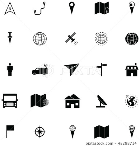 map icon set - Stock Illustration [48288714] - PIXTA