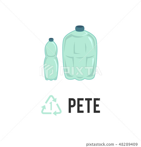 Plastic recycling icon, symbol and sign PETE, PET. - Stock Illustration ...