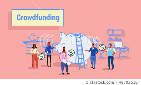 businesspeople group investment money investor... - Stock Illustration ...