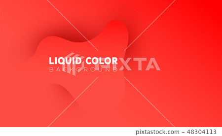 Plastic liquid red waves banner template. - Stock Illustration ...
