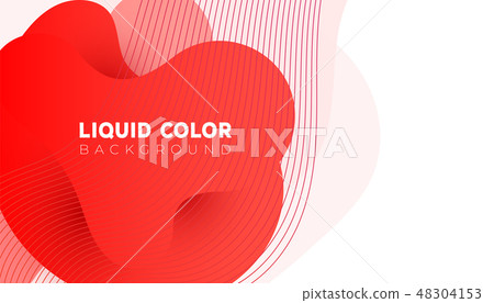 Plastic liquid red waves banner template. - Stock Illustration ...