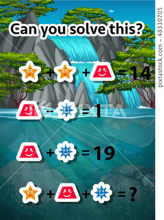 Can you solve math problem - Stock Illustration [48310705] - PIXTA