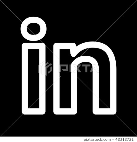 In vector logo. Letters in square. Flat outline - Stock Illustration ...