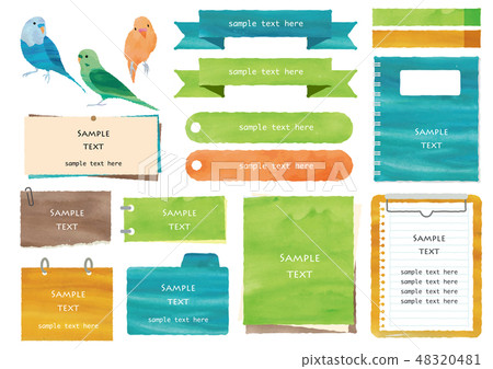 Fresh watercolor frame set - Stock Illustration [48320481] - PIXTA