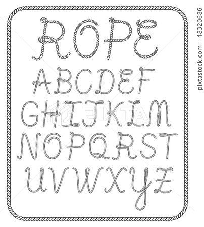 Rope alphabet letter collection. - Stock Illustration [48320686] - PIXTA