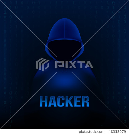 Creative vector illustration of computer hacker... - Stock Illustration ...