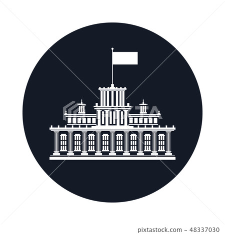Icon with Government House - Stock Illustration [48337030] - PIXTA