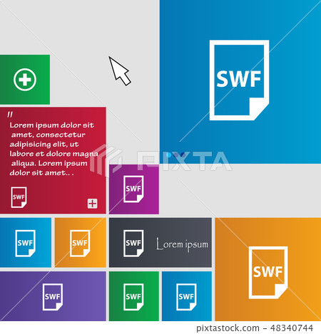 SWF File icon sign. buttons. Modern interface webs - Stock Illustration [48340744] - PIXTA