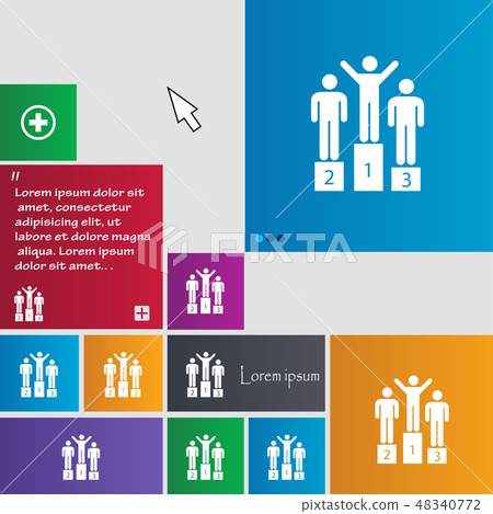 Winners Icon sign. buttons. Modern interface websi - Stock Illustration ...