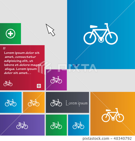 bicycle icon sign. buttons. Modern interface websi - Stock Illustration ...
