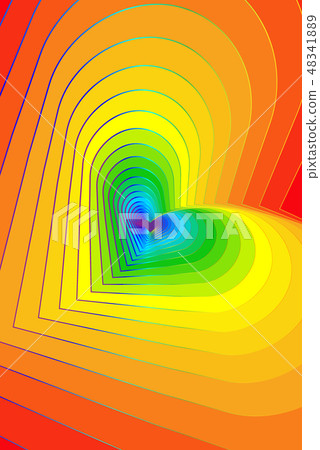 Rainbow Color Geometric Gradation - Stock Illustration [48341889] - PIXTA