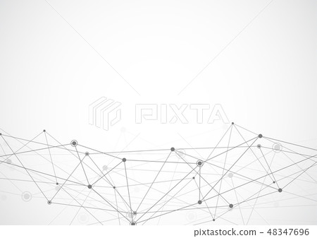 Abstract geometric connecting dots and lines - Stock Illustration ...