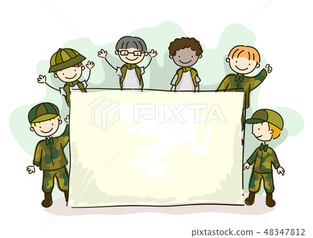 Military Stick Figure Family