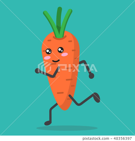 cartoon carrot health strong - Stock Illustration [48356397] - PIXTA