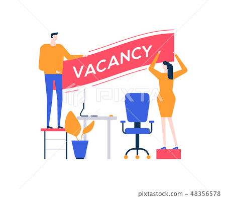 Open vacancy - flat design style colorful... - Stock Illustration ...