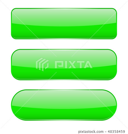Green 3d glass buttons - Stock Illustration [48358459] - PIXTA