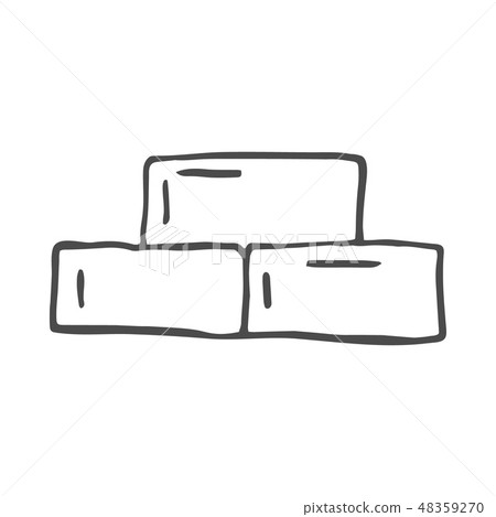 Doodle Building Blocks. Scribble Vector... - Stock Illustration ...