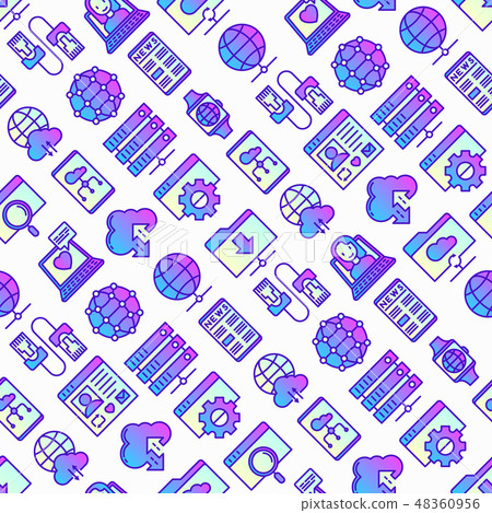 Information technology seamless pattern - Stock Illustration [48360956 ...