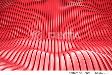 Abstract array of shinny red polygons. 3d render - Stock Illustration ...