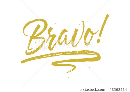 Bravo. Beautiful greeting card scratched... - Stock Illustration ...