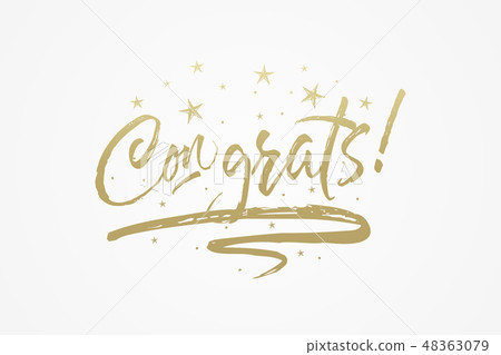 Congrats, Congratulations card. Beautiful... - Stock Illustration ...