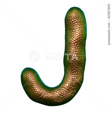 Letter J made of natural gold snake skin... - Stock Illustration ...