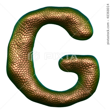 Letter G made of natural gold snake skin... - Stock Illustration ...