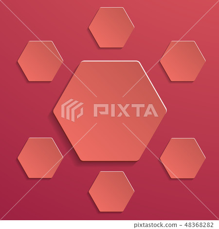 Abstract creative vector image with hexagons,... - Stock Illustration ...