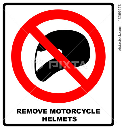 Remove motorcycle helmets icon symbol... - Stock Illustration [48369478 ...