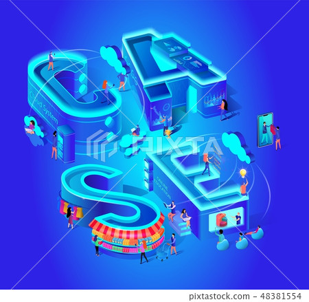 Case Vector Isometric Illustration Cloud System. - Stock Illustration ...