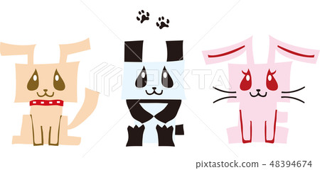 Dog Panda Rabbit - Stock Illustration [48394674] - PIXTA