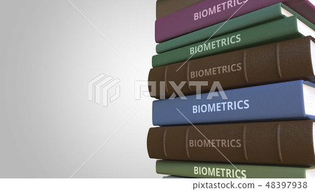 Book cover with BIOMETRICS title, 3D rendering - Stock Illustration ...