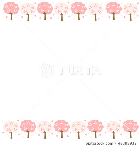 Cherry tree frame - Stock Illustration [48398932] - PIXTA