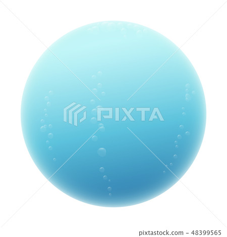 Water Sphere Blue Misty Ball Isolated On White Bac-插圖素材 [48399565 ...