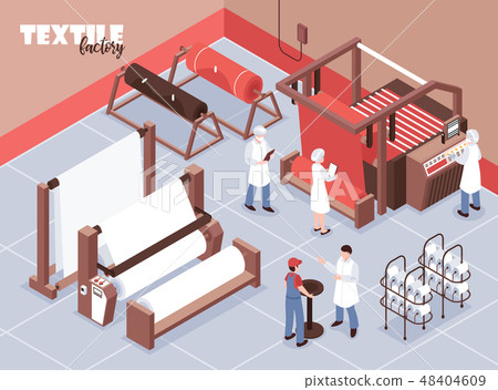 Textile Factory Illustration - Stock Illustration [48404609] - PIXTA