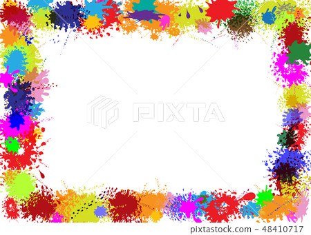 Vector frame on splash color - Stock Illustration [48410717] - PIXTA
