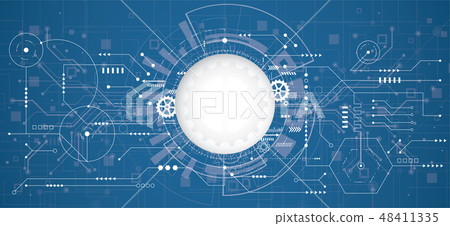 Abstract 3d design background with technology - Stock Illustration ...