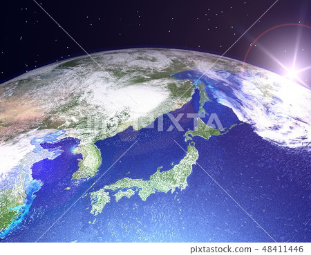 Earth (Japan Up) - Stock Illustration [48411446] - PIXTA
