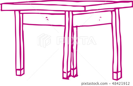 Desk Table Hand Drawing Rough Sketch - Stock Illustration [48421912 ...