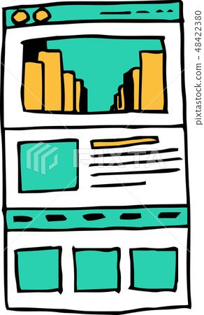 Website mockup rough sketch dummy layout concept - Stock Illustration ...