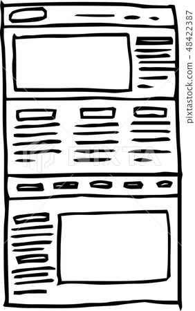 Website mockup rough sketch dummy layout concept - Stock Illustration ...