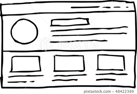 Website mockup rough sketch dummy layout concept - Stock Illustration ...