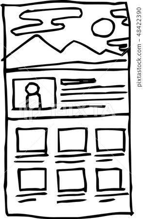Website mockup rough sketch dummy layout concept - Stock Illustration ...