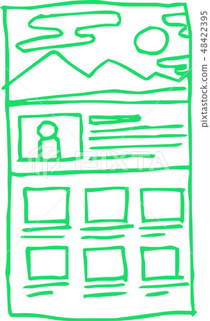 Website mockup rough sketch dummy layout concept - Stock Illustration ...