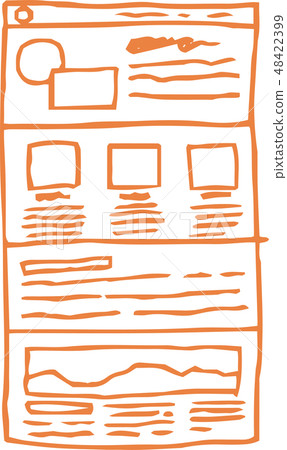 Website mockup rough sketch dummy layout concept - Stock Illustration ...